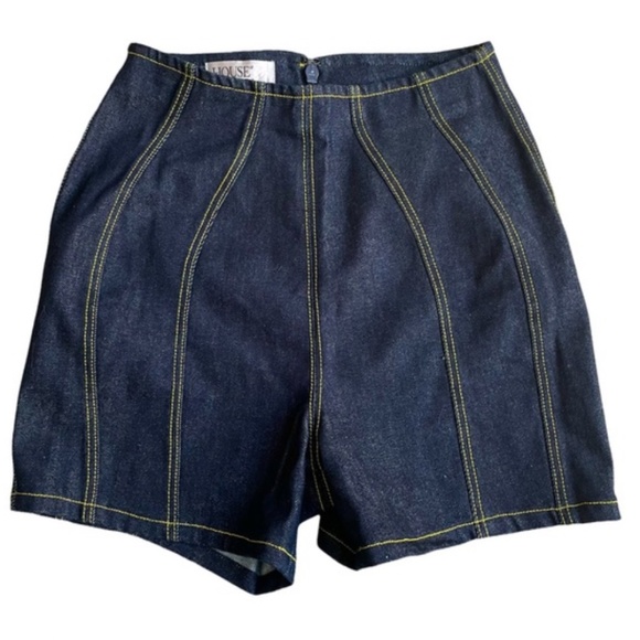 House of CB | Shorts | House Of Cb Pierette Denim Topstitch Shorts ...